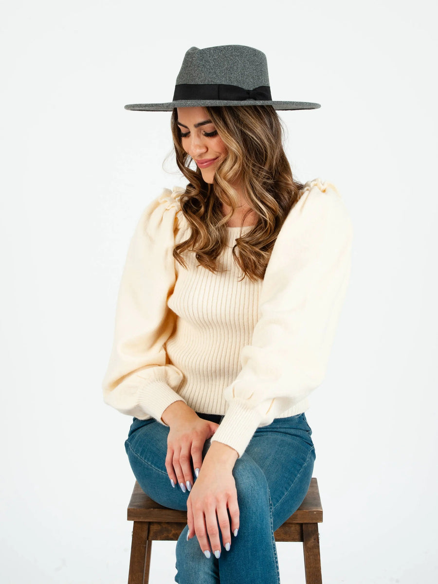 Heather Charcoal Ariel II Vegan Felt Rancher – Southern Fried Glam