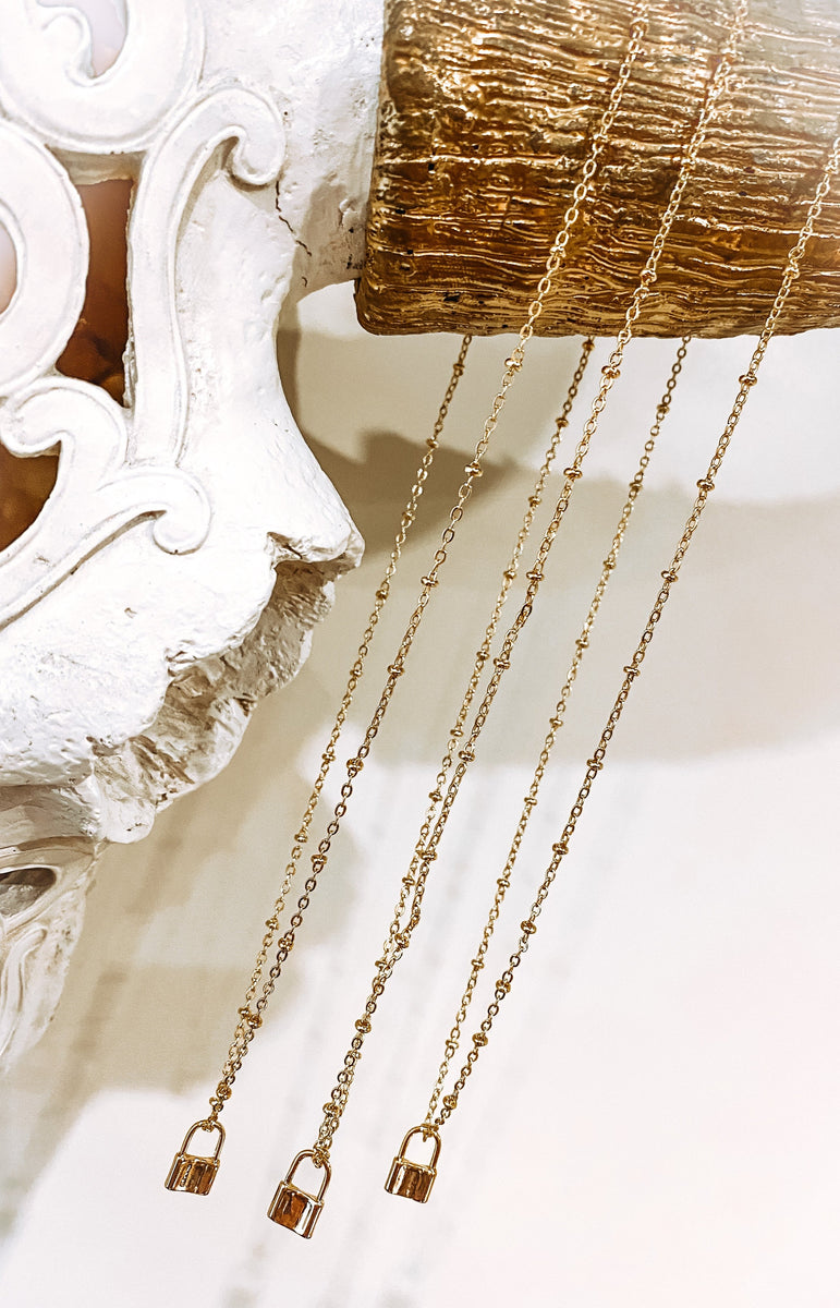Mini Lock Necklace – Southern Fried Glam